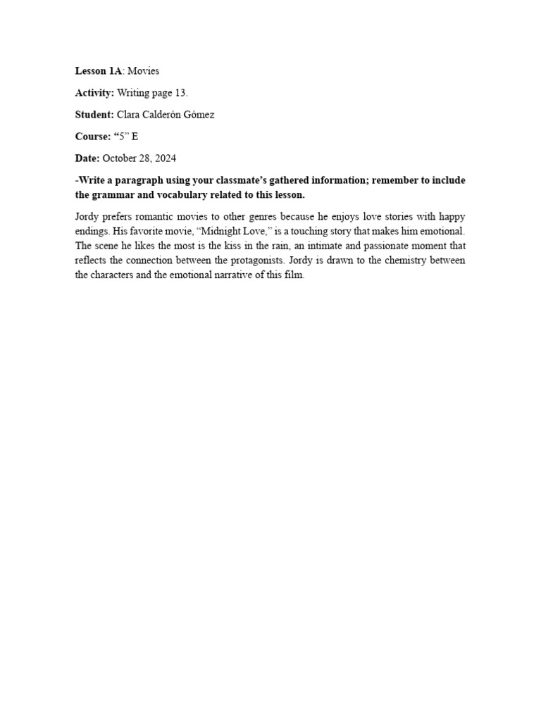 Sem 2 Clara Calderon 5E 1A W Oct28 2024 | PDF | Language Arts & Discipline