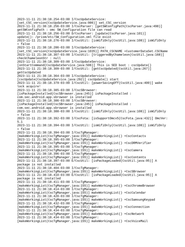 Csc Update Log Pdf Software Computing