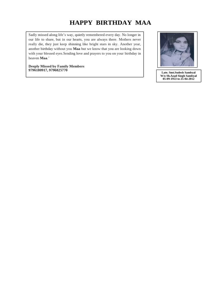 Remembrance 05-09-2023 | PDF