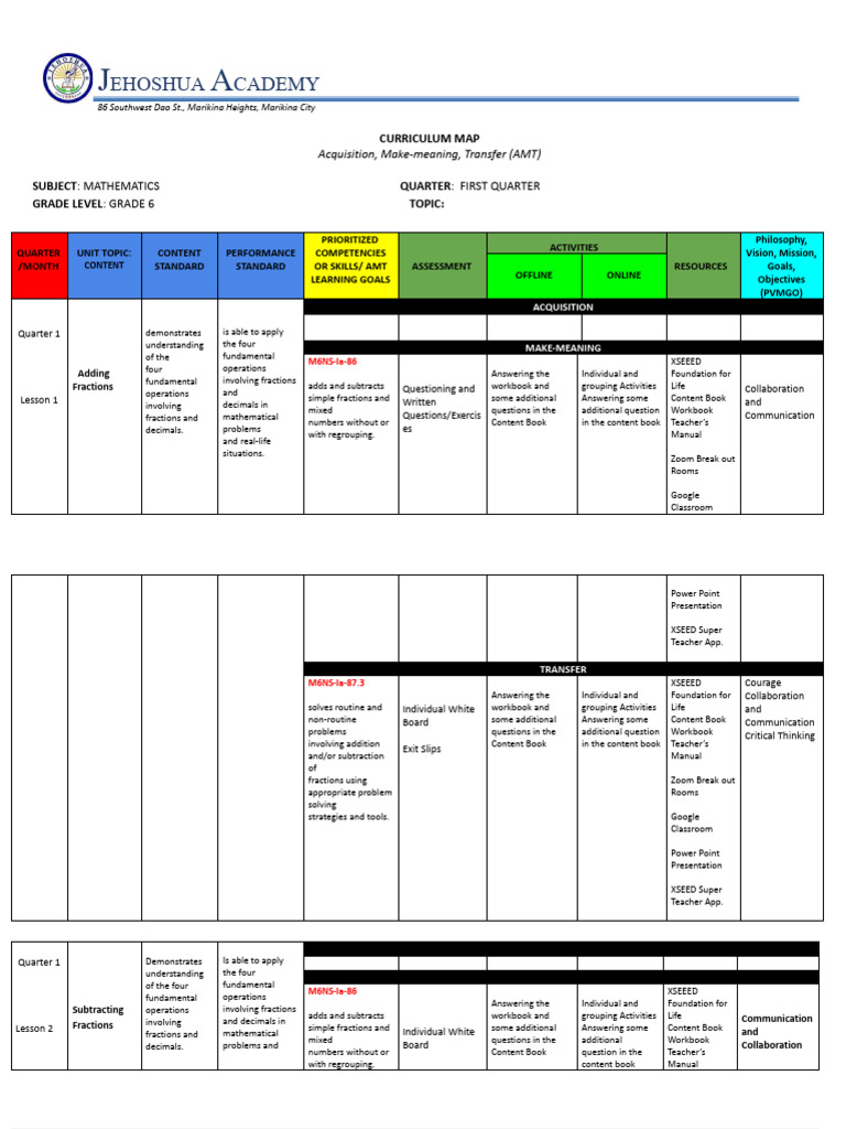 MATH 6 (1) | PDF | Multiplication | Decimal