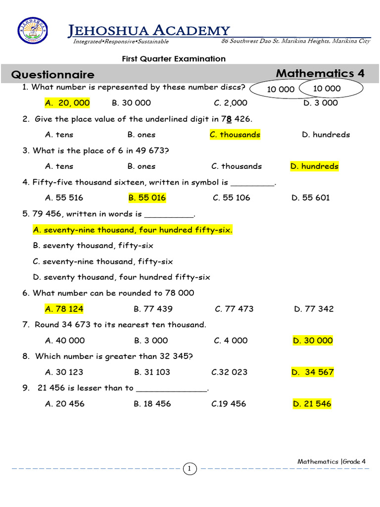 Math 4 | PDF