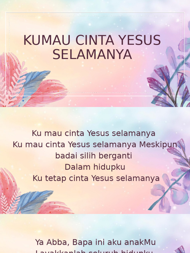 Ku Mau Cinta Yesus Selamanya | PDF | Seni & Disiplin Bahasa