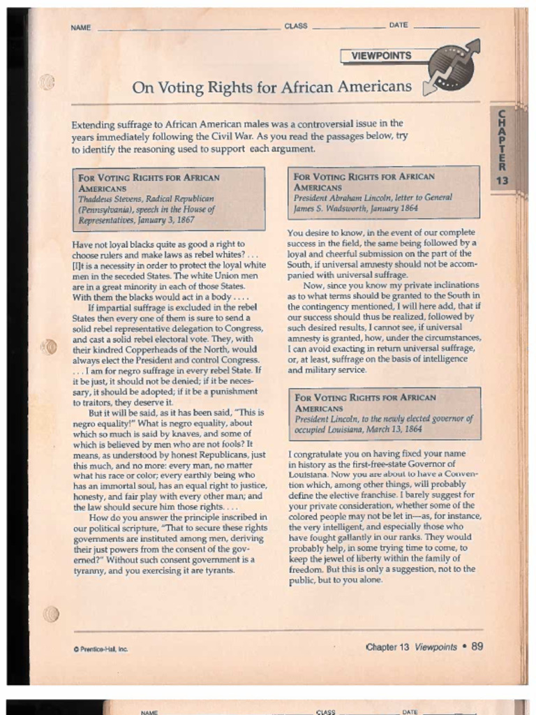 Voting Rights For African Americans | PDF