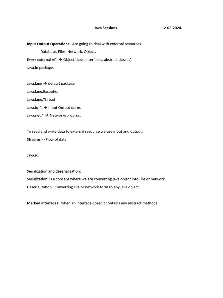 Input Output Operations | PDF Input Output Operations | PDF