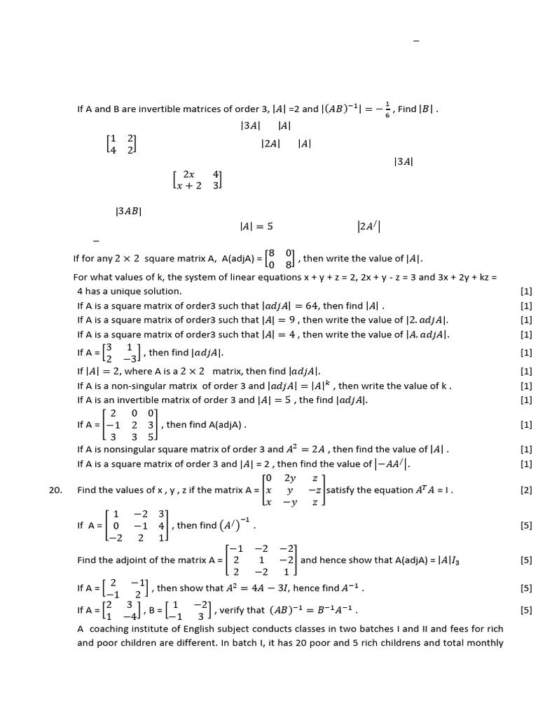 Determinant part -2 | PDF | Determinant | Matrix (Mathematics)