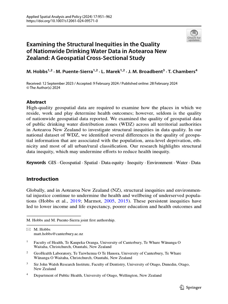 s12061-024-09571-0 | PDF | Geographic Information System | Spatial Analysis