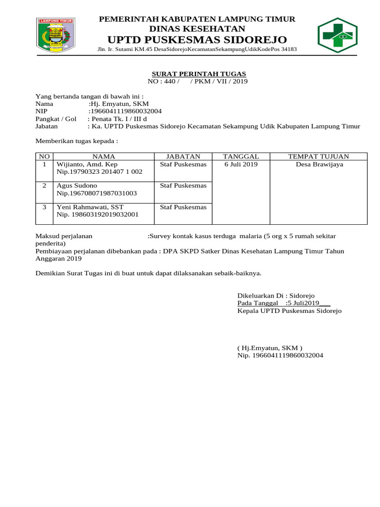 SPT Survey Kontak Malaria | PDF