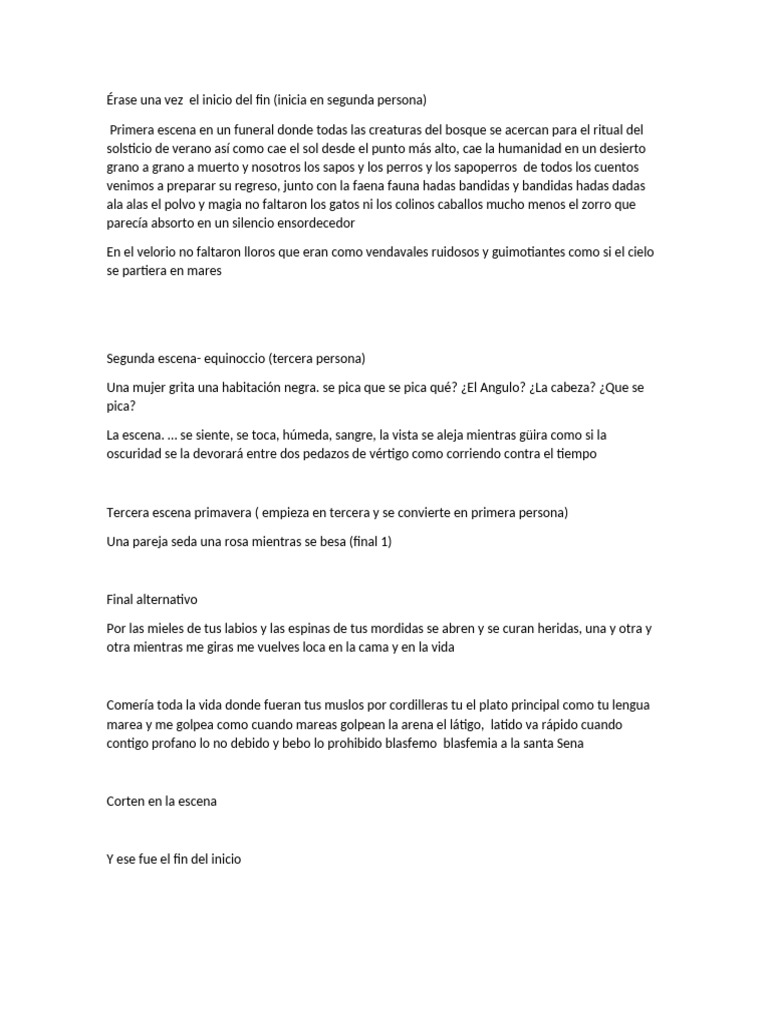 Érase Una Vez El Inicio Del Fin | PDF | Poesía