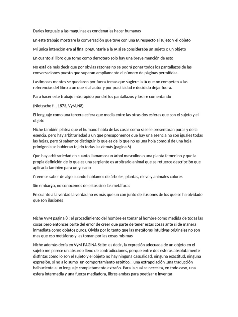 Segundo Borrador Del Trabajo Del Lenguaje 2 | PDF | Verdad | Inteligencia artificial