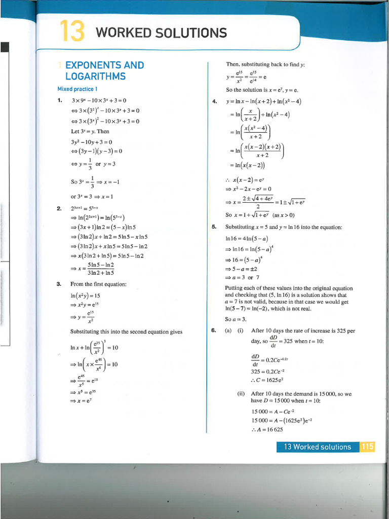Mathematics SL - Exam Preparation Guide Answers - Fannon, Kadelburg ...