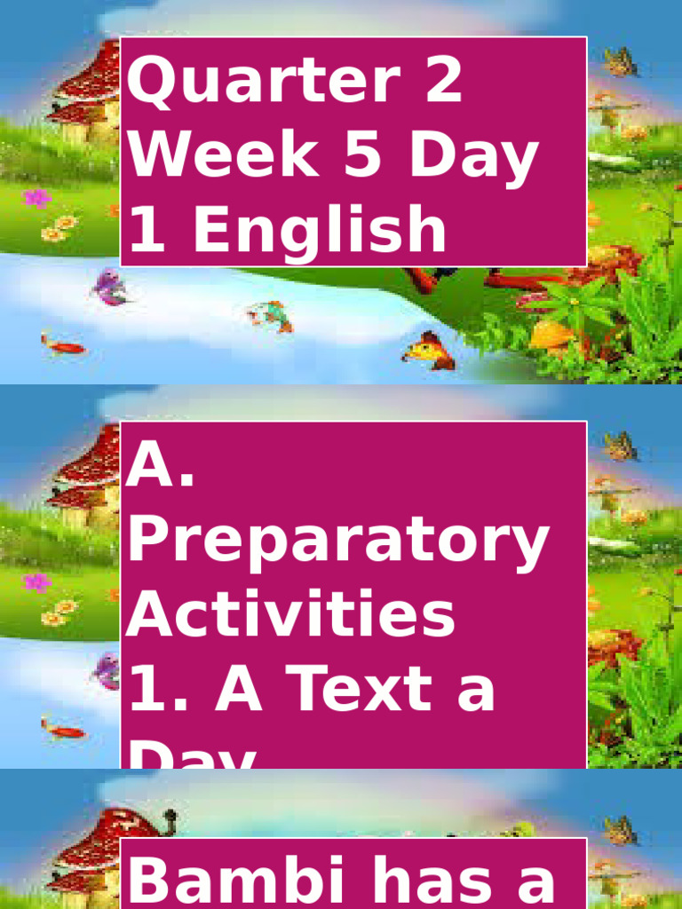 Grade 2 PPT English Q2 W5 Day 1 | PDF | Language Arts & Discipline
