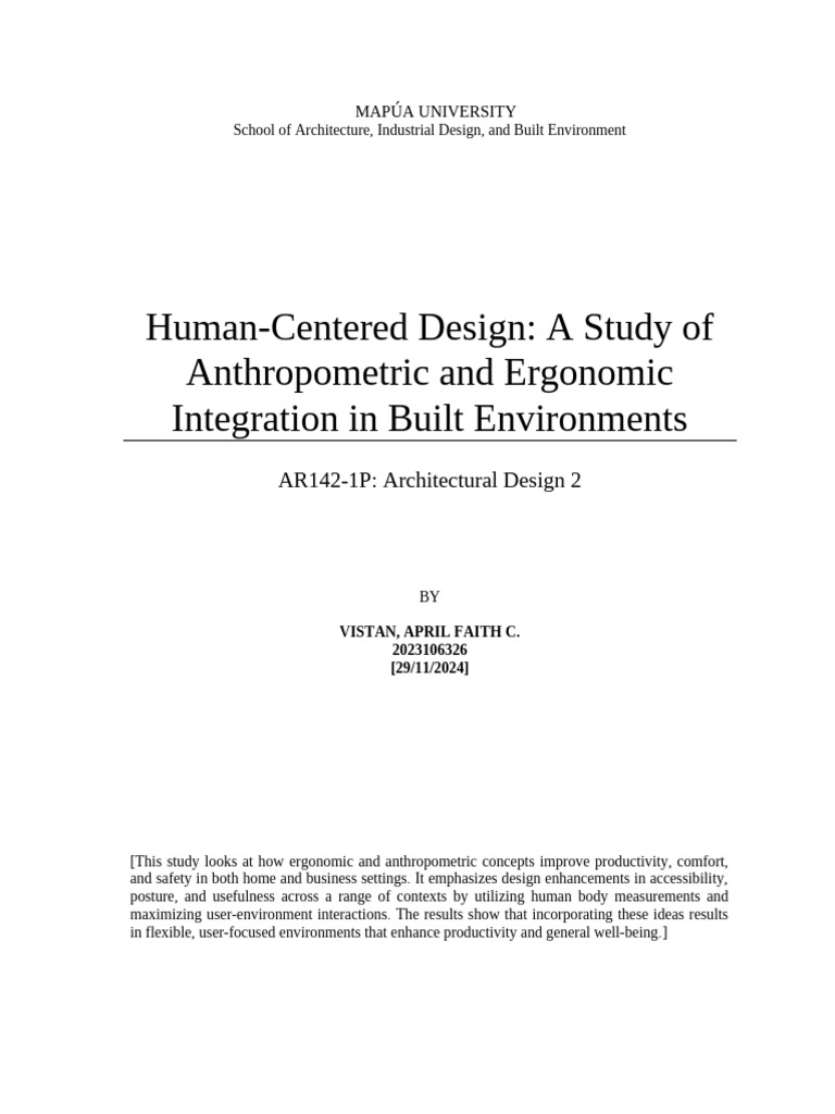 Research Format - Mapua University | PDF | Human Factors And Ergonomics ...