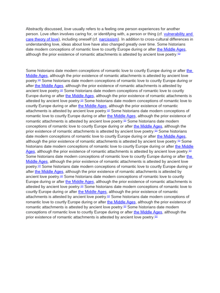 Evolution of Romantic Love Concepts | PDF | Love | Virtue