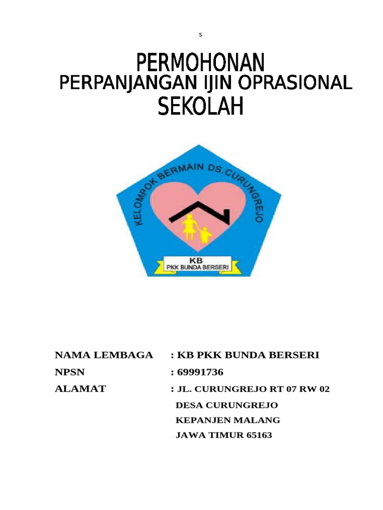 Contoh Perpanjangan Ijin Oprasional Permata | PDF