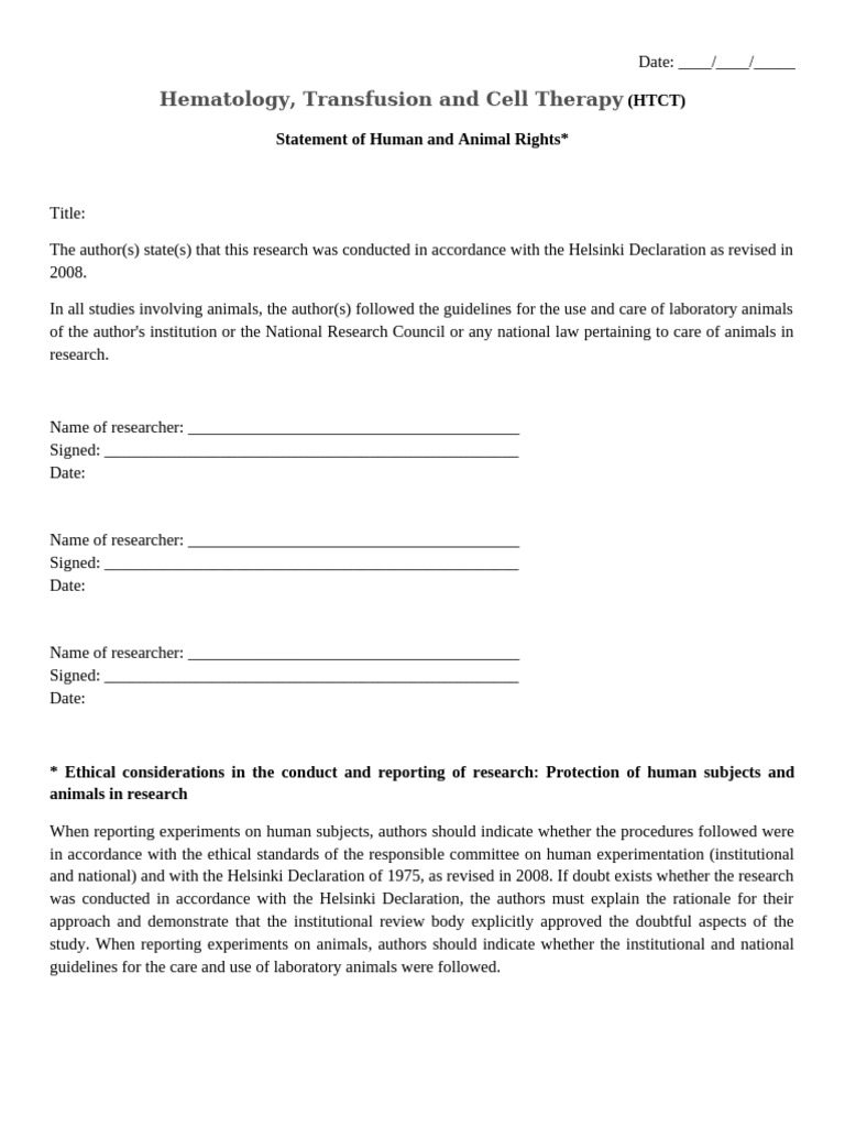 Statement Human Animal Rights | PDF