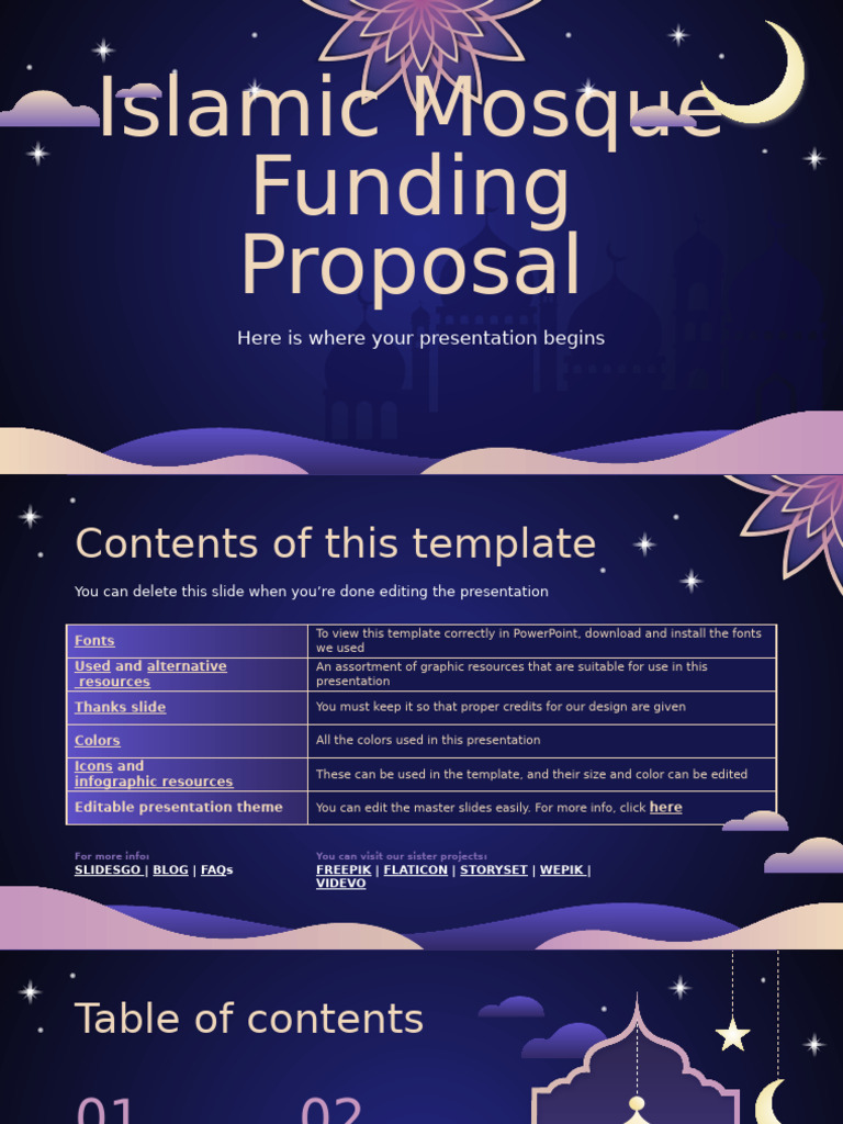 Islamic Mosque Funding Proposal by Slidesgo | PDF | Planets | Jupiter