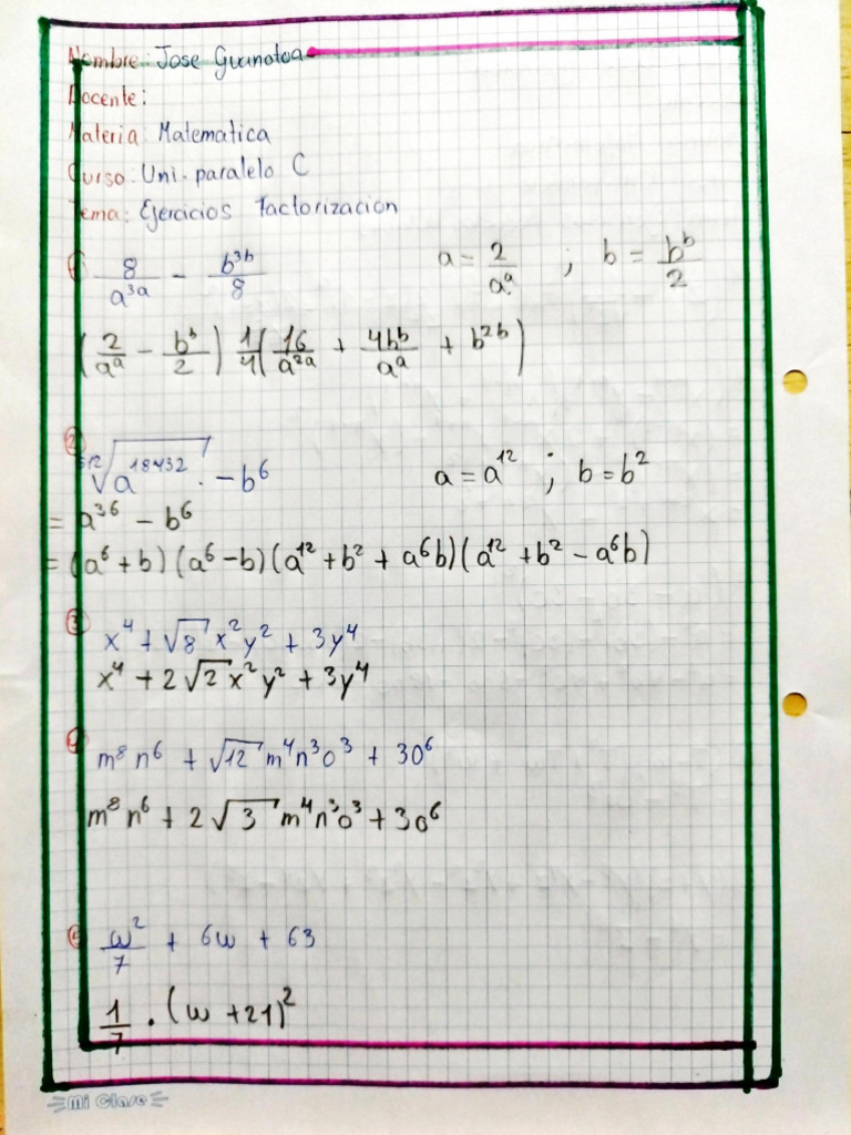 Factoreo Ejercicios | PDF