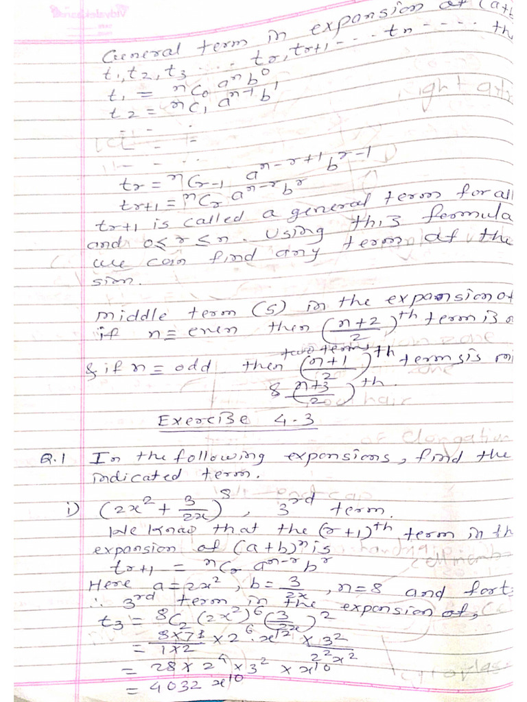 Binomial Theorem Examples | PDF
