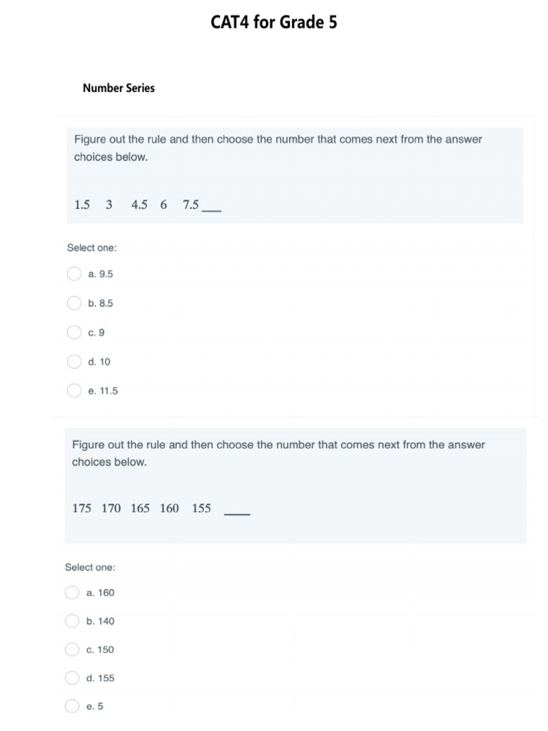 Do - CAT4 For G5-07-Number Series 1 | PDF