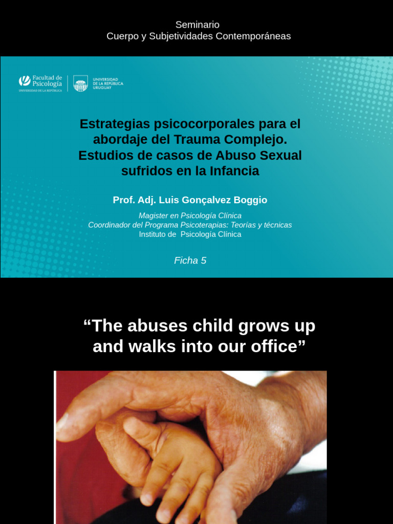 Goncalvez - Estrategias Psicocorporales para El Abordaje Del TEPT Complejo | PDF | Salud mental ...