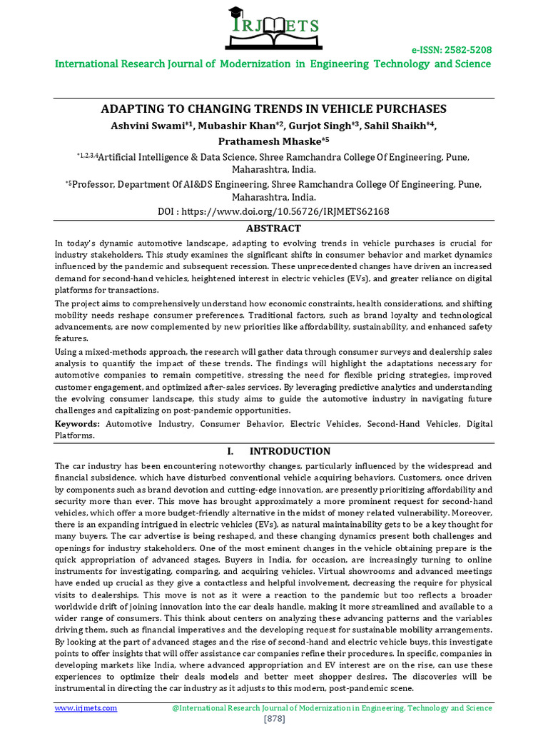 IRJMETS61000023620 | PDF | Machine Learning | Regression Analysis