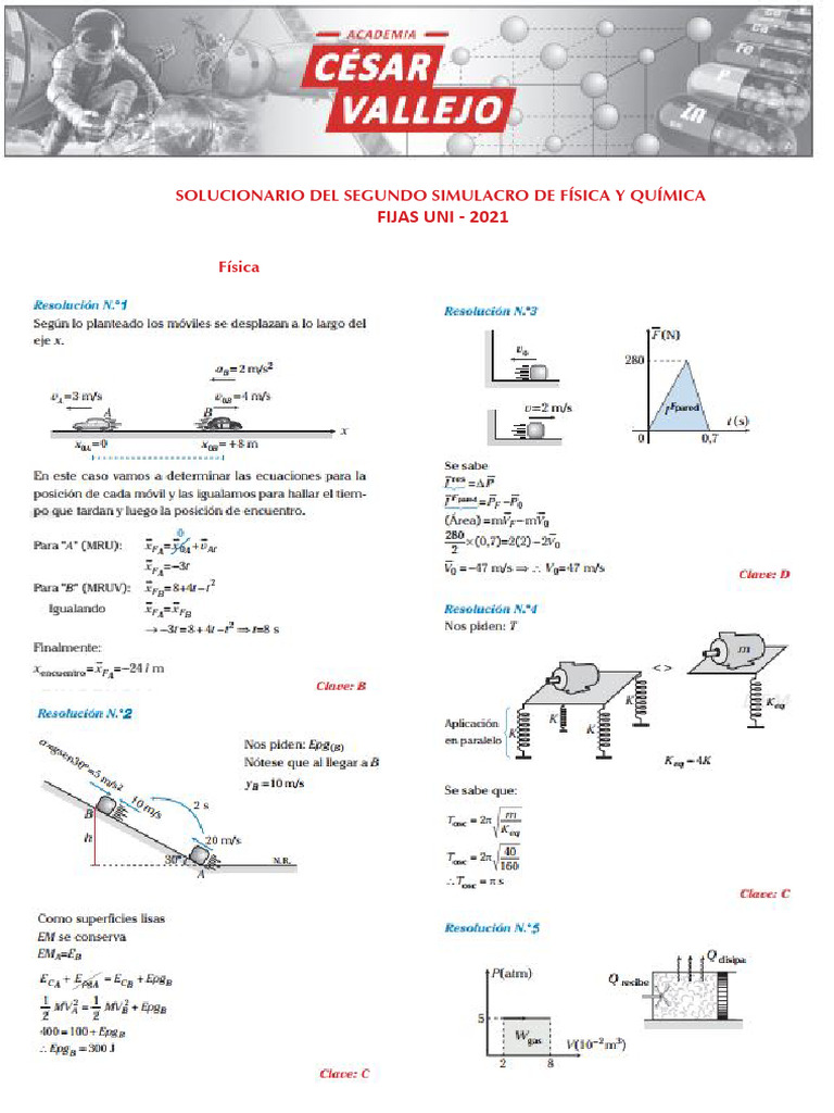 Solucionario 2 Sim FyQ FIUNIpdf | PDF