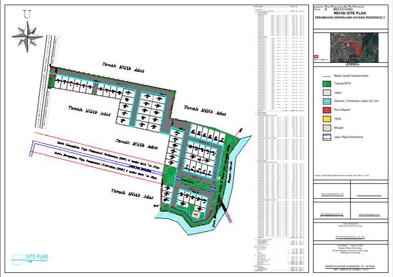 Site Plan Green Sayang Perumahan DR - APEN 2020-Model - PDF JADI AI | PDF