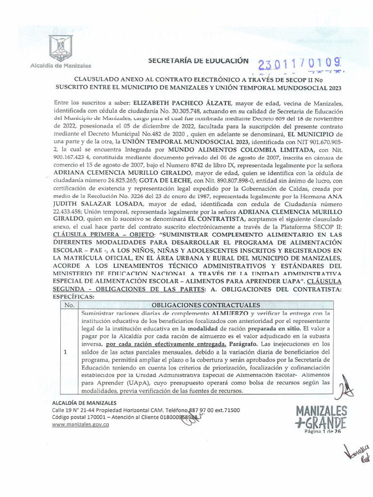 Contrato PAE ORIGINAL | PDF