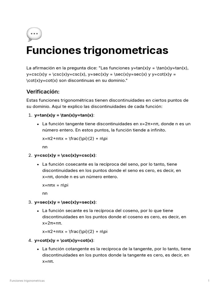 Funciones Trigonometricas | PDF
