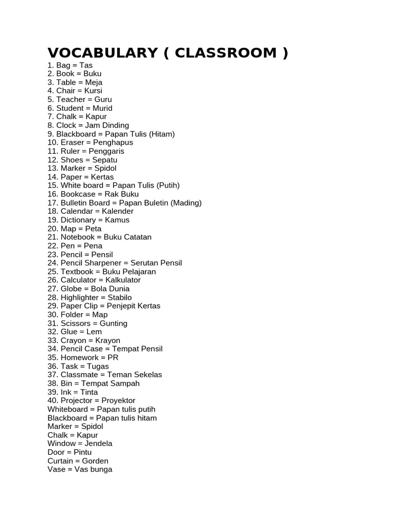 Kumpulan Kosa Kata Bahasa Inggris | PDF | Biscuit | Hamburgers