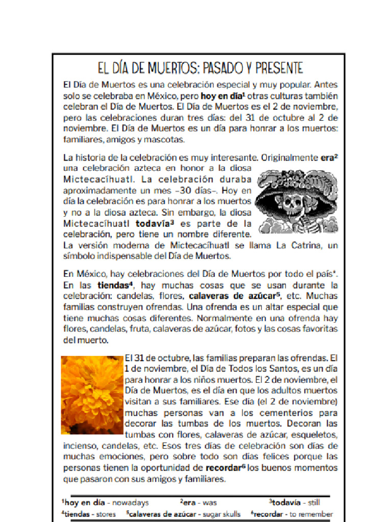 History of Dia de Los Muertos | PDF