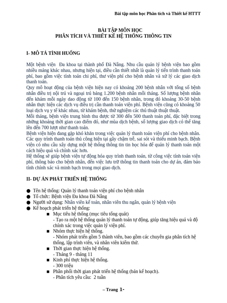 BTN BenhVienDaKhoa | PDF