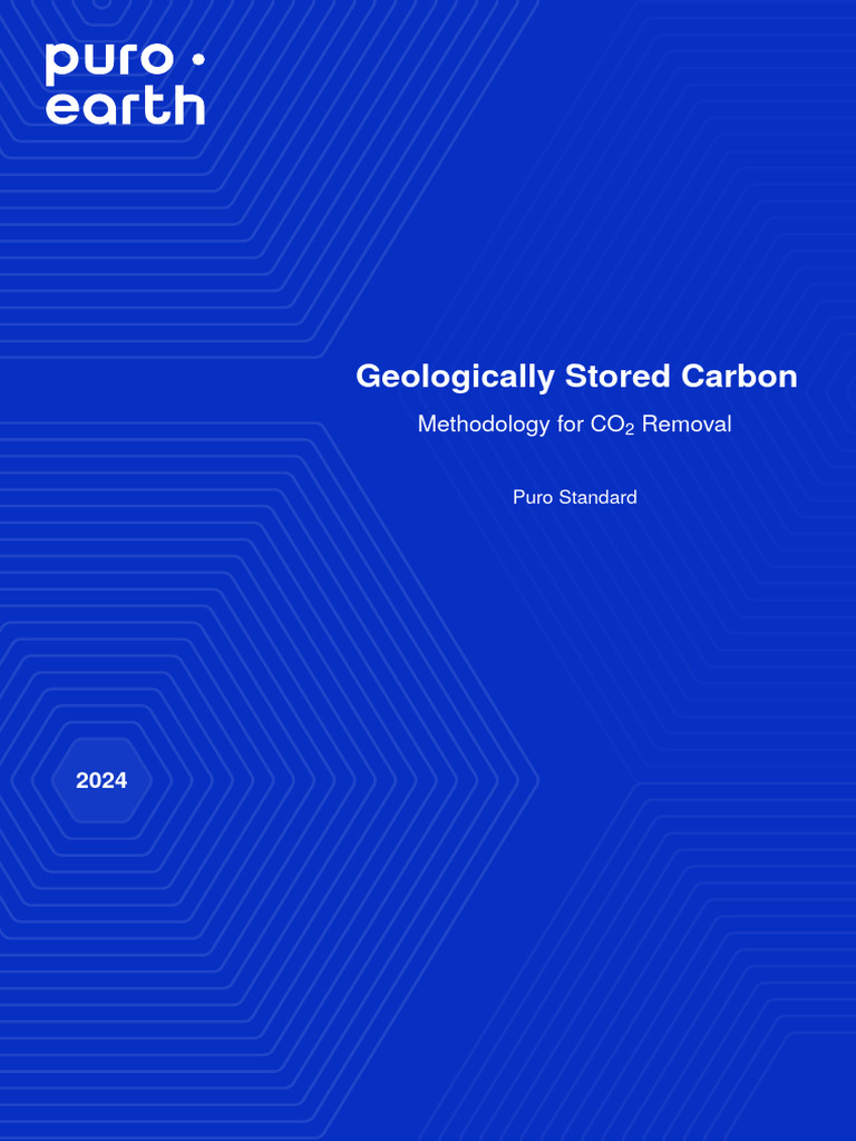 Puro Geologically Stored Carbon Methodology | PDF | Carbon Capture And Storage | Carbon Dioxide