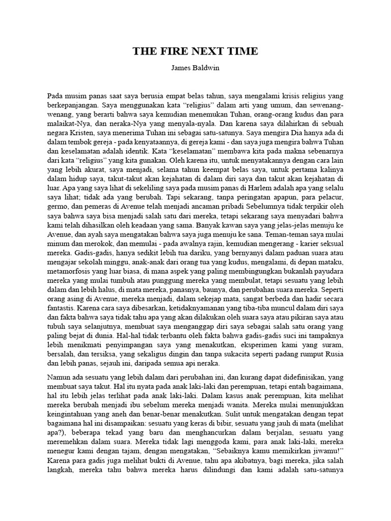 The Fire Next Time | PDF | Ilmu Sosial | Agama & Spiritualitas