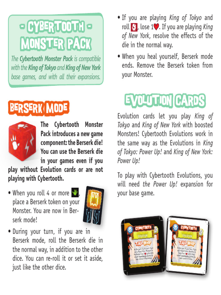 KOT - MP04 Cybertooth EN Rules | PDF | Board Games | Games Of Mental Skill