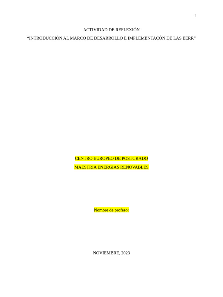 Reflexion 3 | PDF | Energía renovable | Combustibles fósiles