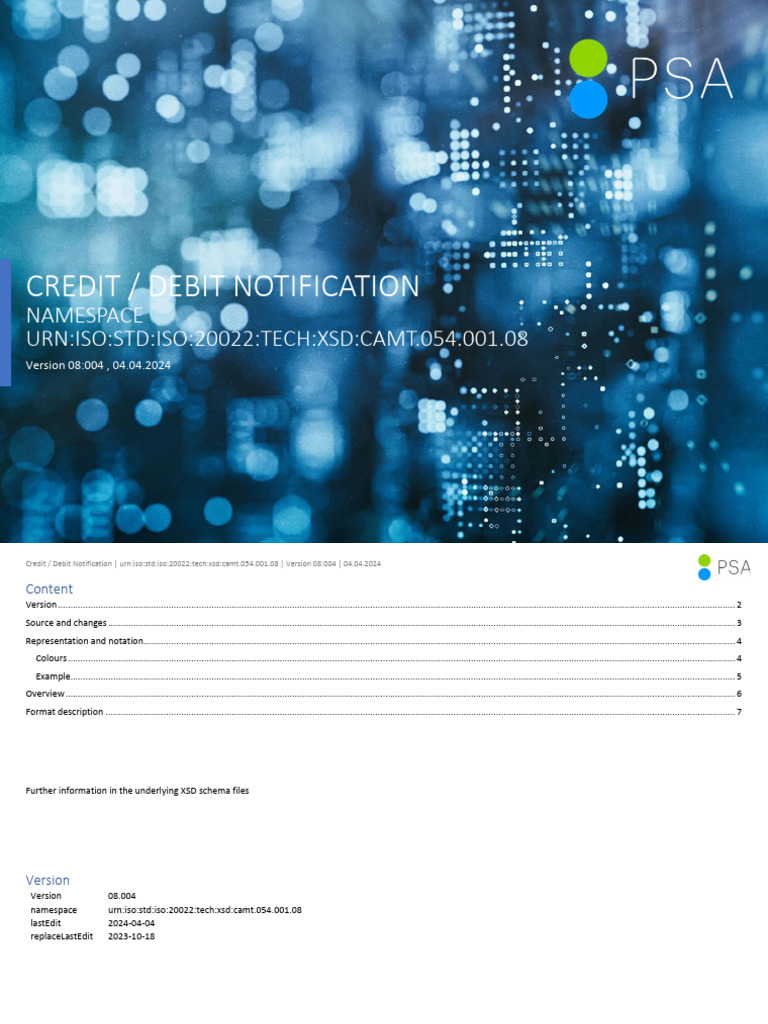 ISO Camt 054 001 08 Austrian 004 en | PDF | Computing