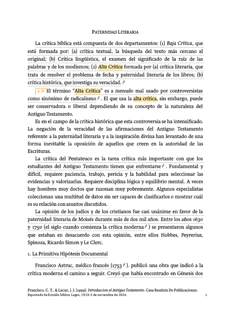 Lectura #2 Alta Critica | PDF | Hogar, jardinería y bricolaje | Arte