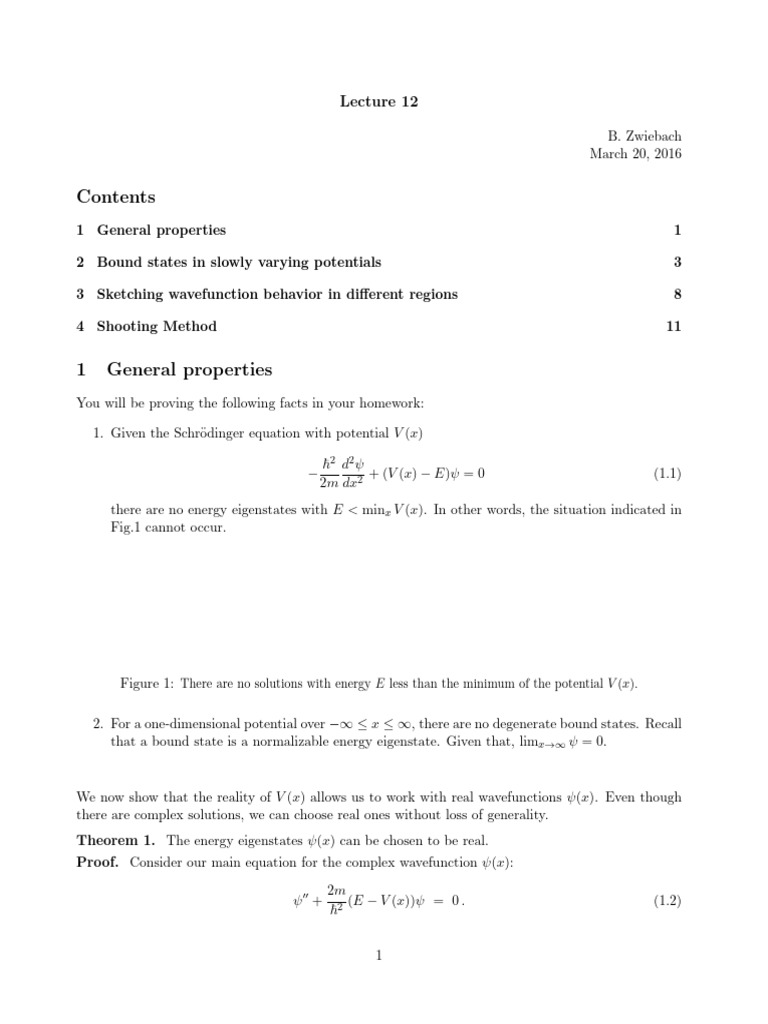Lecture 12 | PDF | Wave Function | Schrödinger Equation