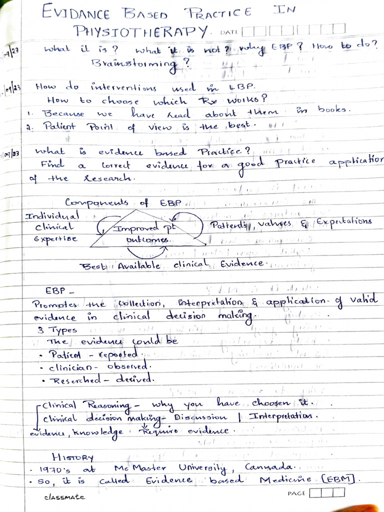 Ebp Class Notes Pdf Wellness