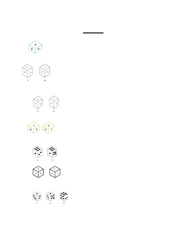 Dice Questions | PDF | Dice | Gambling