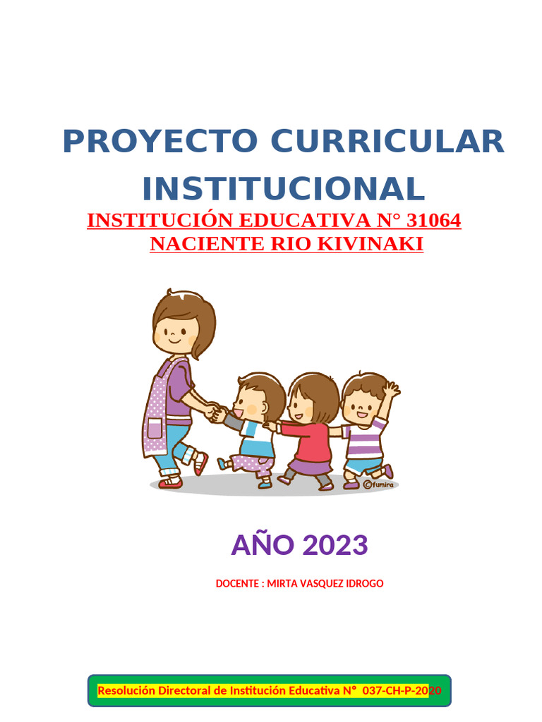 Pci 2023 Inicial | PDF | Plan de estudios | Aprendizaje