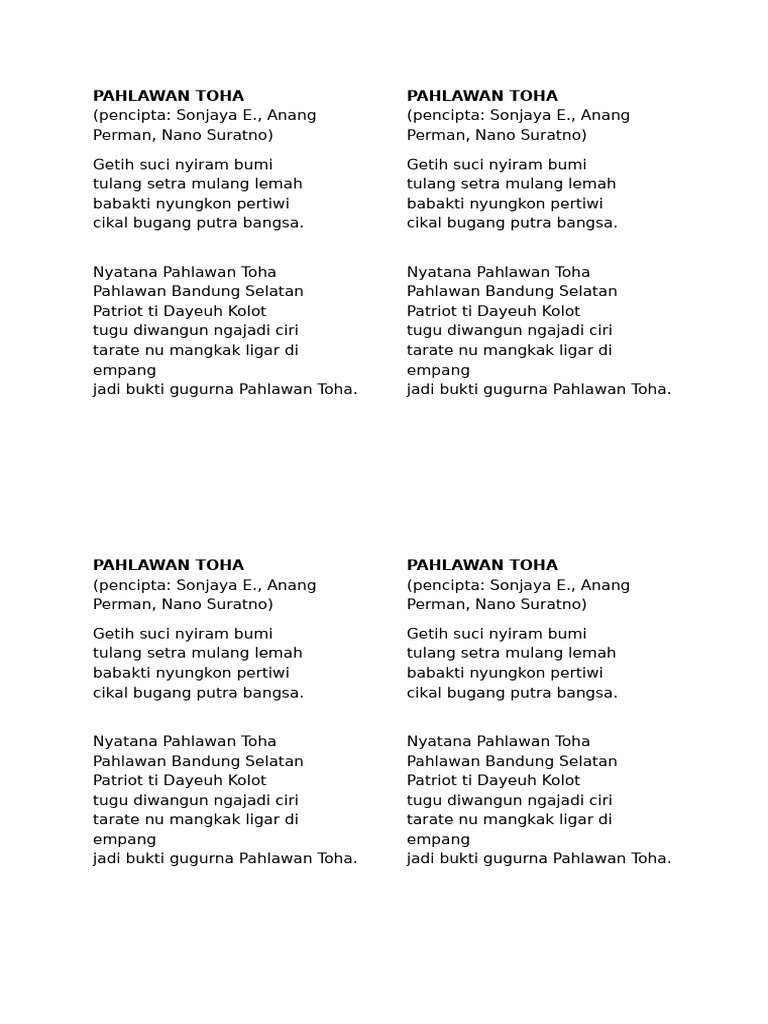 Pahlawan Toha | PDF
