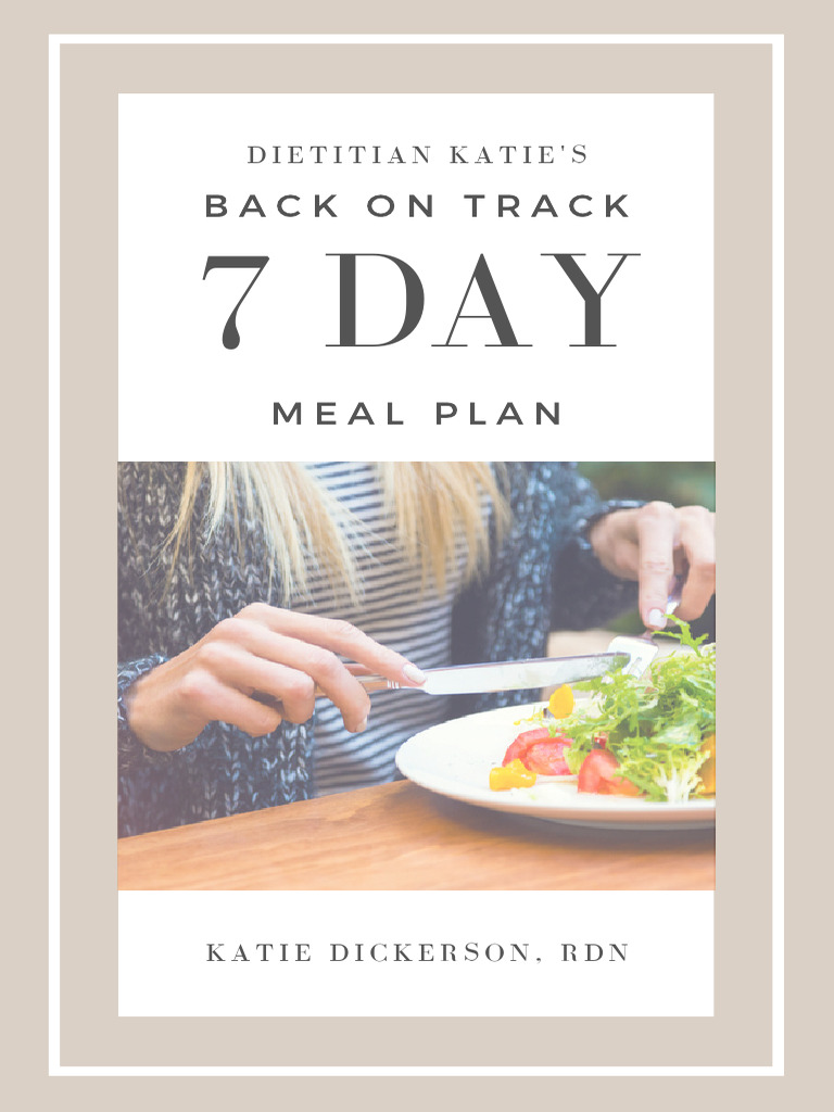 7 Day Back On Track Meal Plan | PDF | Turkey Meat | Dieting