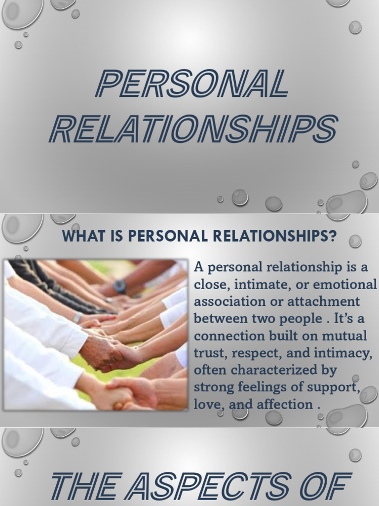 Personal-Relationship | PDF | Intimate Relationships | Emotions