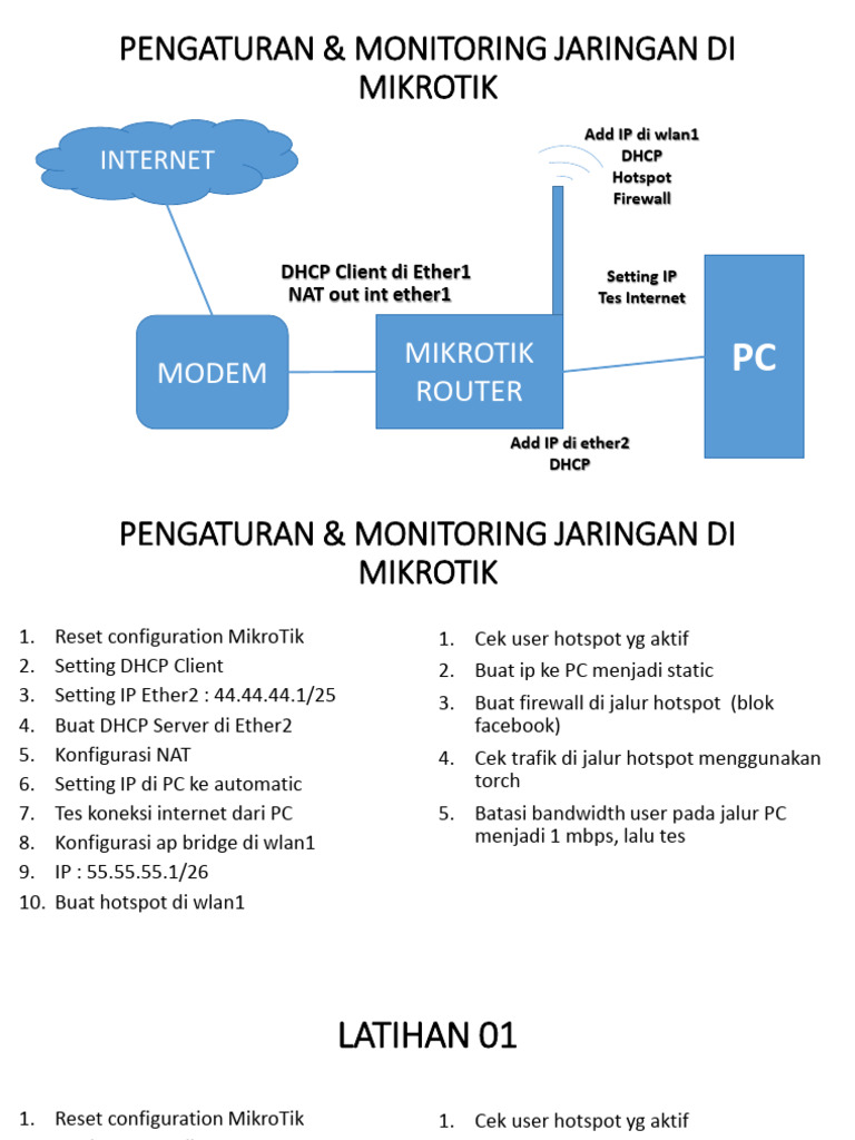 Monitoring Jaringan dengan MikroTik | PDF