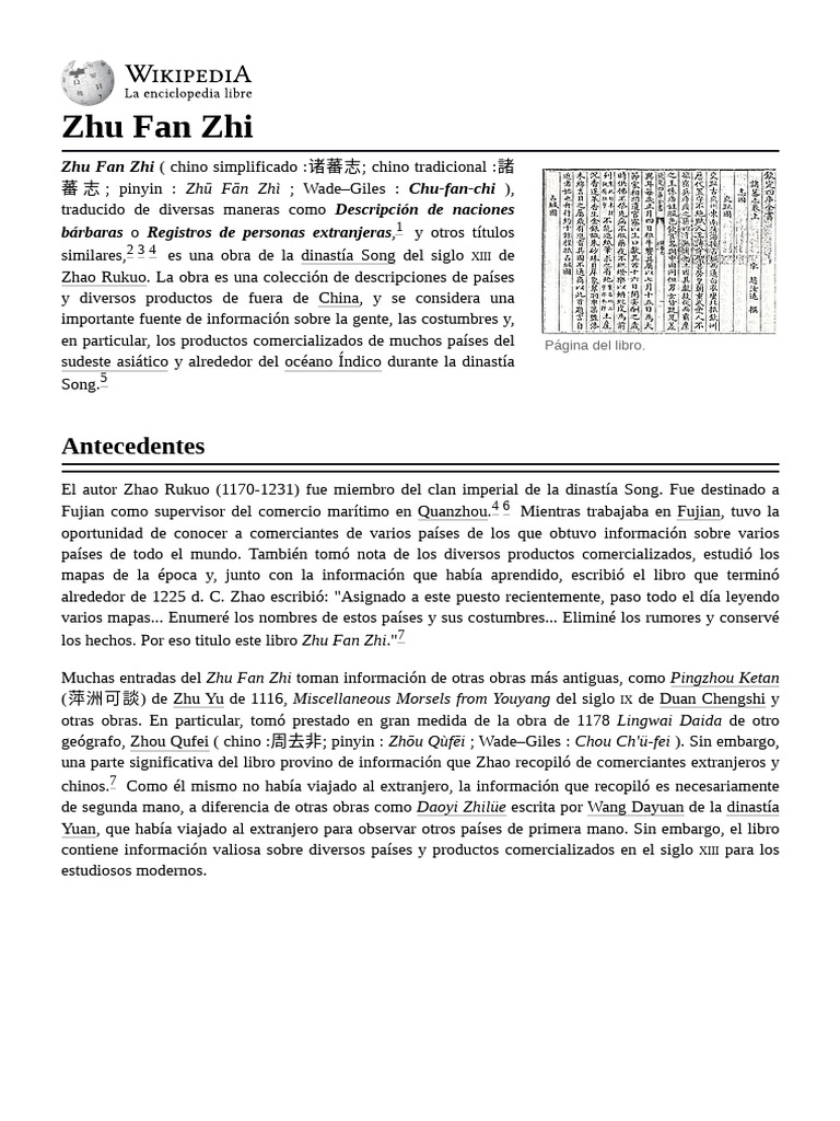 Zhu Fan Zhi | PDF