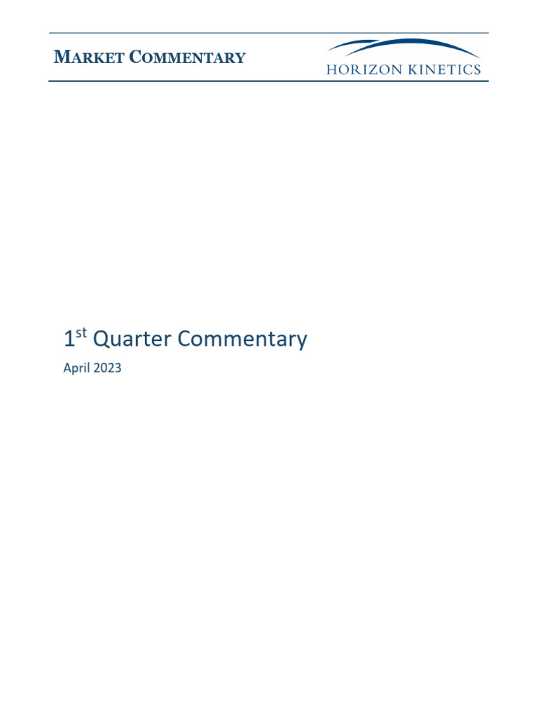 Q1 2023 Commentary - FINAL | PDF | Inflation | Banks