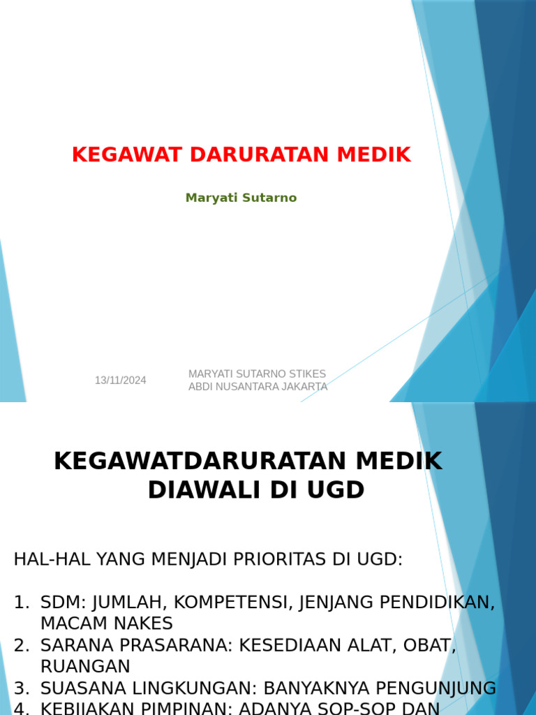 Kegawat Daruratan Medik | PDF | Pengembangan Diri