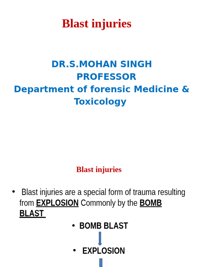 Blast Injury | PDF | Science & Mathematics